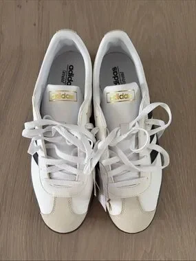 adidas | Shoes | Adidas Vl Court 2 White Sneakers With Black Stripes ...
